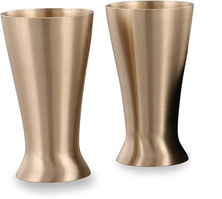 Easycraft - Kansa Glass | Bronze Glass | Set of 2